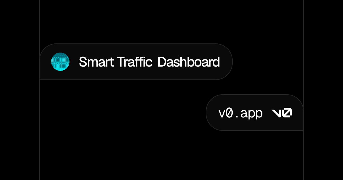 Smart Traffic Dashboard - v0 by Vercel