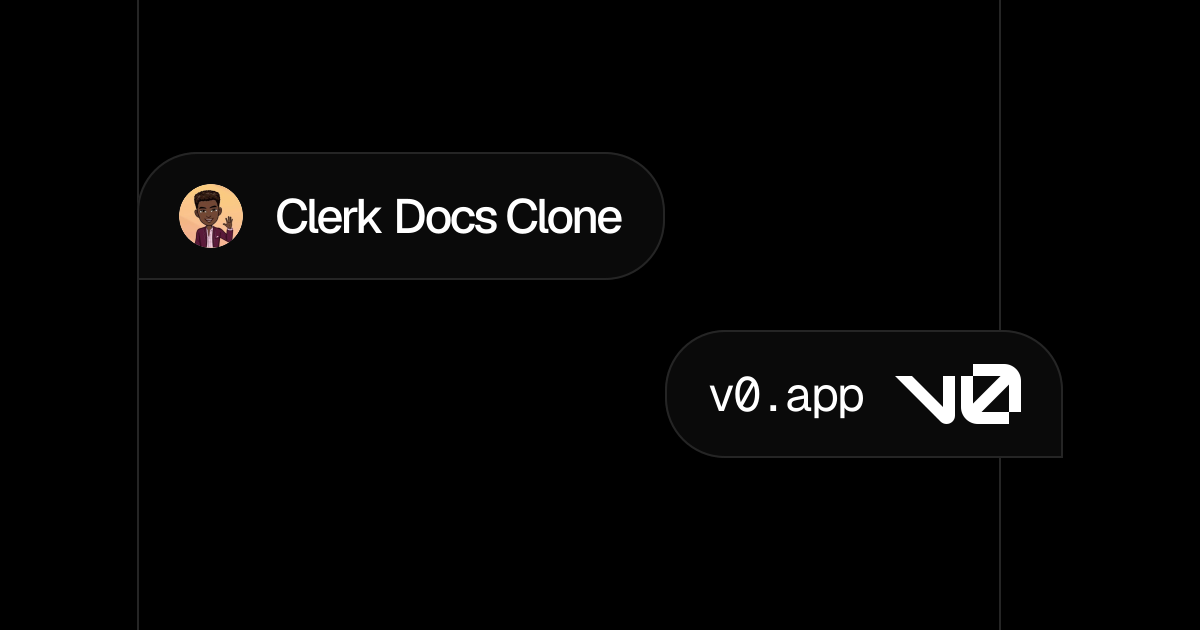 Clerk Docs Clone - v0 by Vercel