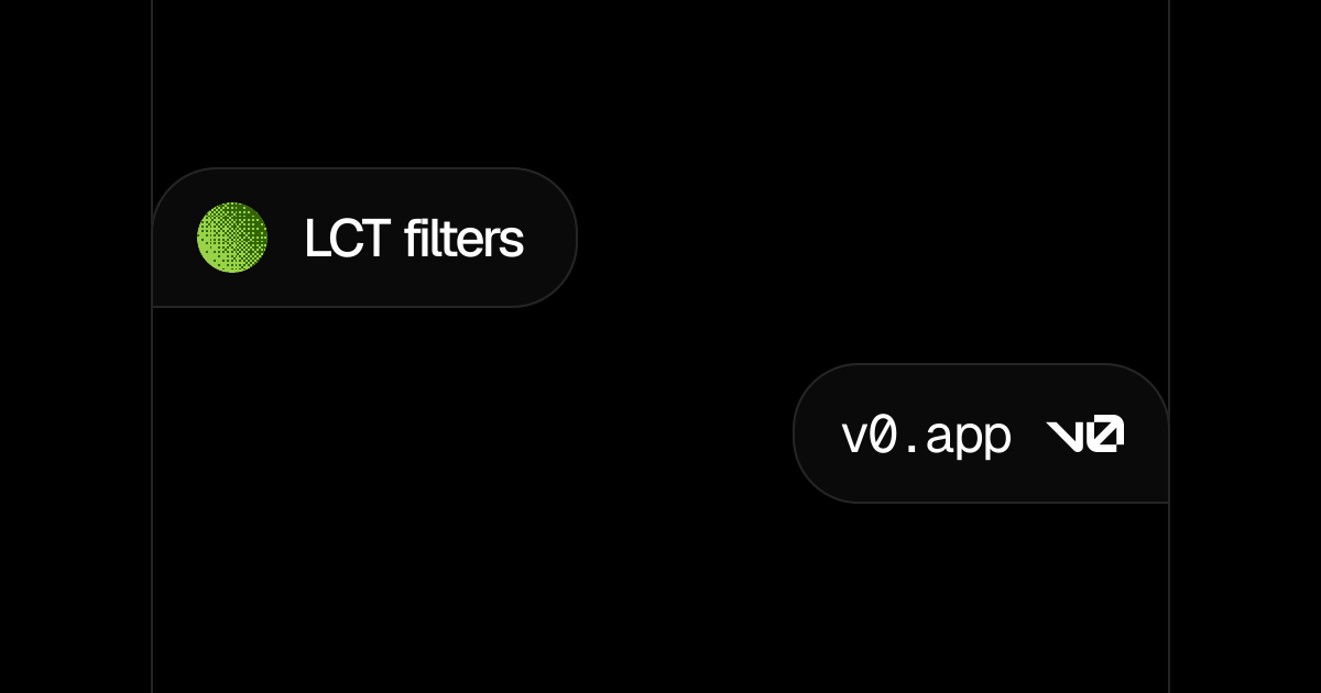 LCT filters - v0 by Vercel