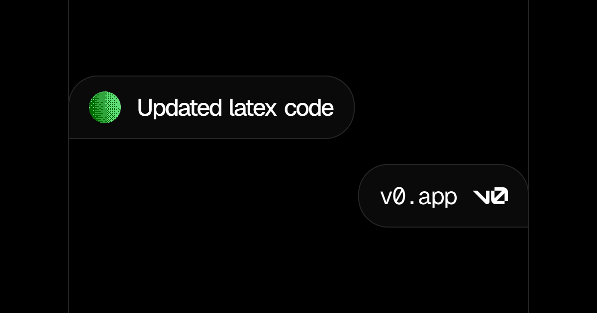 Updated latex code - v0 by Vercel