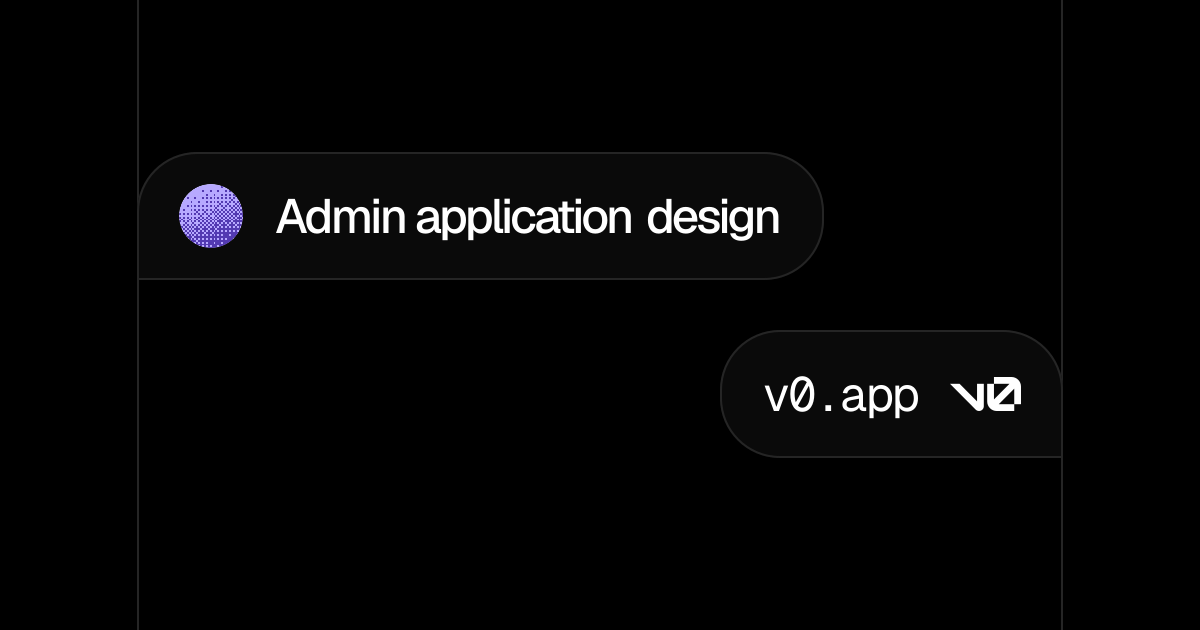 Admin application design - v0 by Vercel