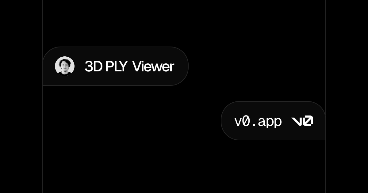 3D PLY Viewer - v0 by Vercel