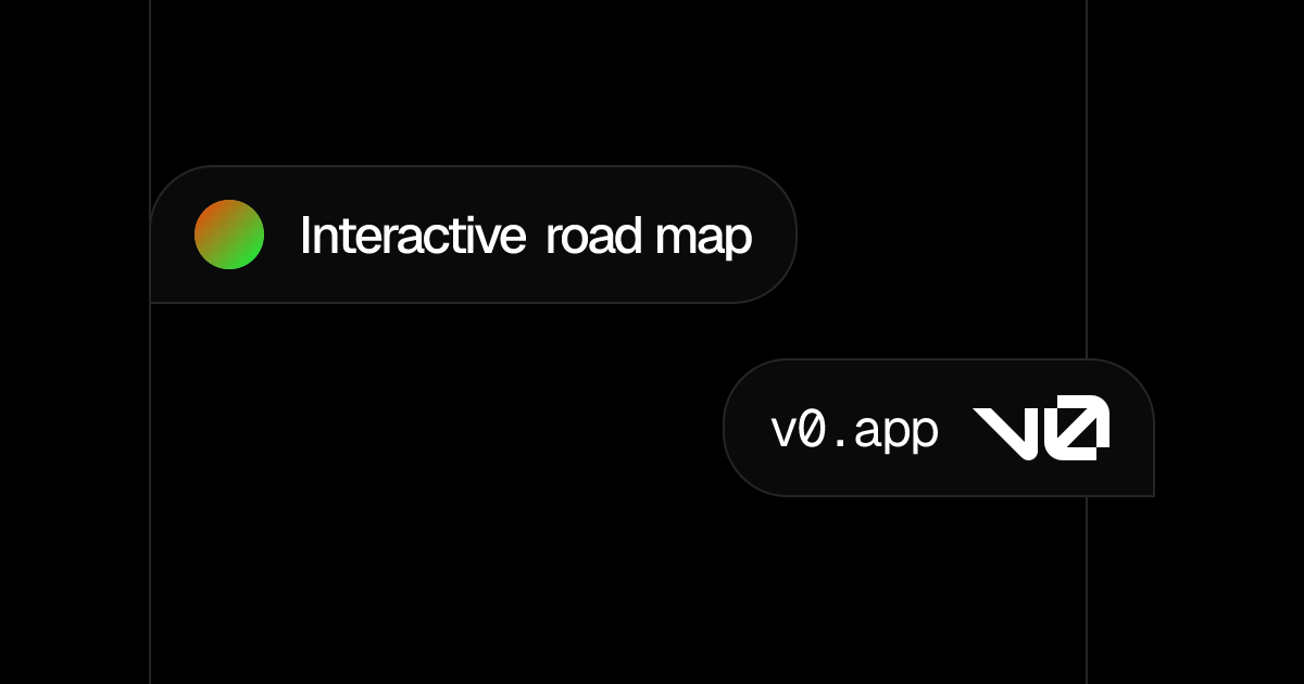 Interactive road map - v0 by Vercel