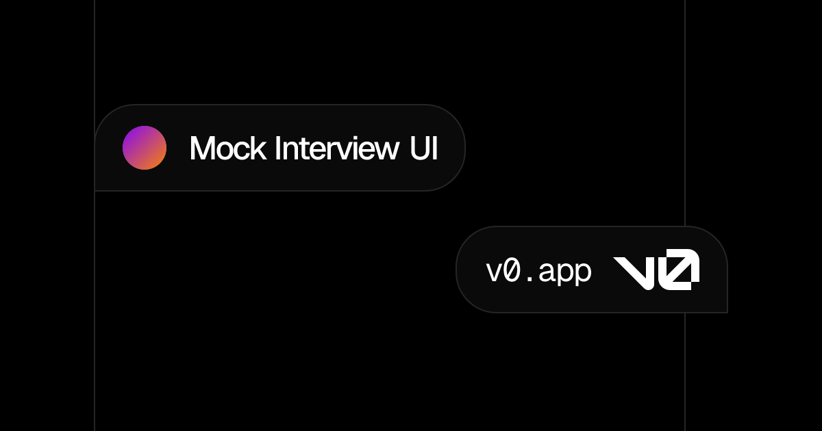 Mock Interview UI - v0 by Vercel