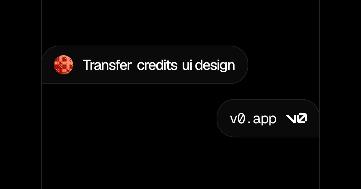 Transfer credits ui design - v0 by Vercel