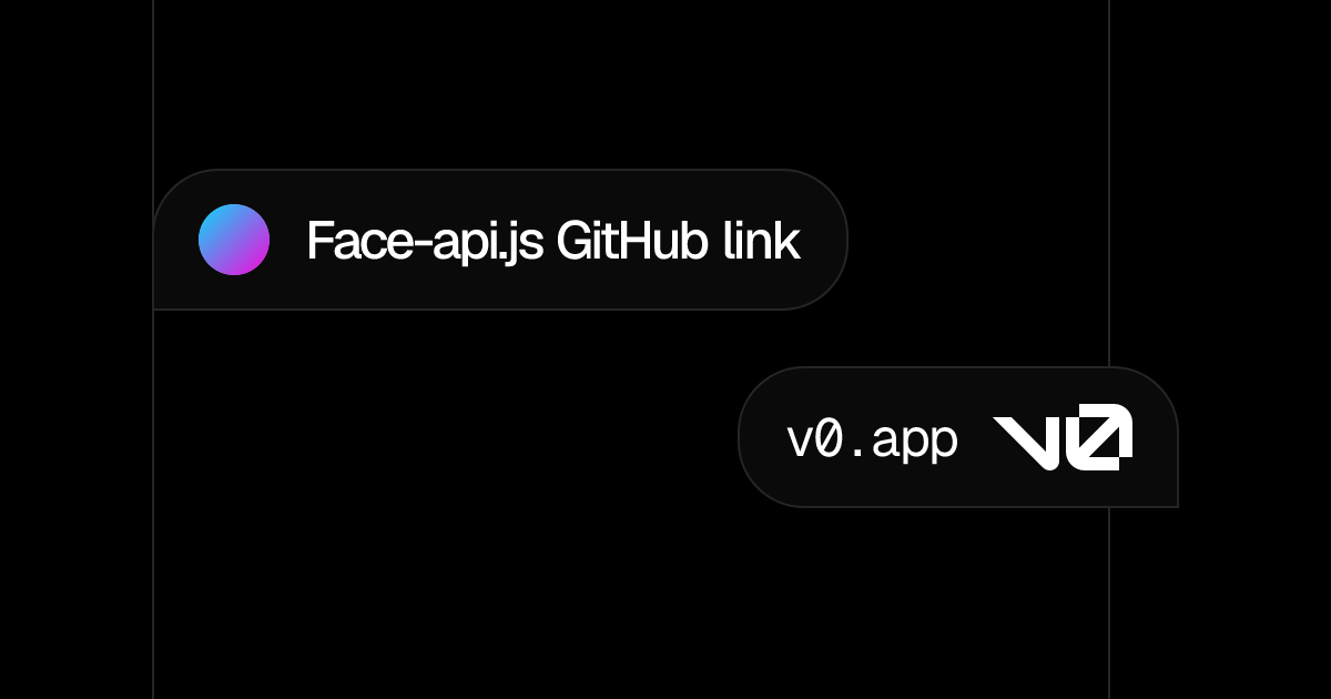 Face-api.js GitHub link - v0 by Vercel