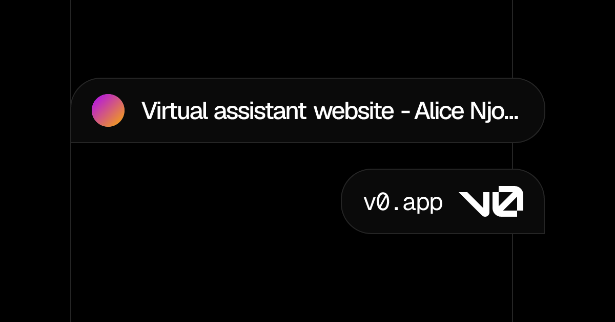 Virtual assistant website - Alice Njoroge - v0 by Vercel