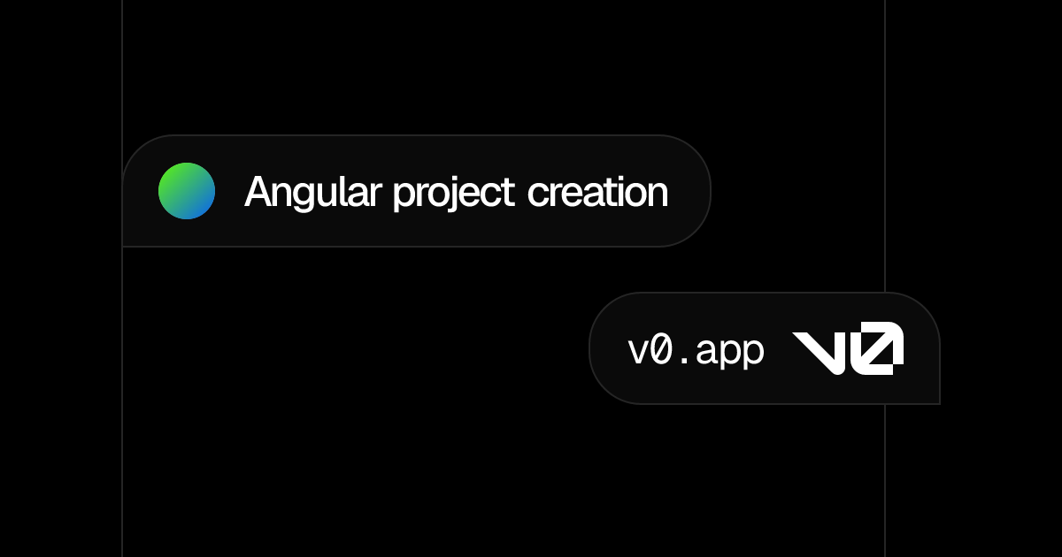 Angular project creation - v0 by Vercel