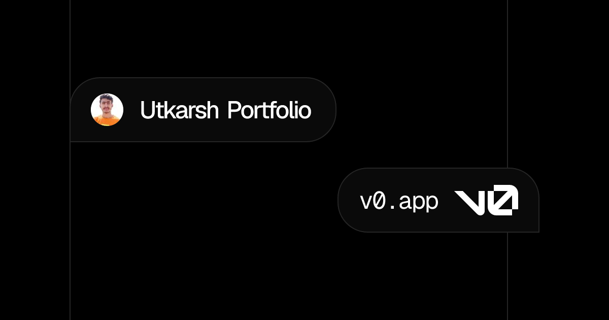 Utkarsh Portfolio - v0 by Vercel