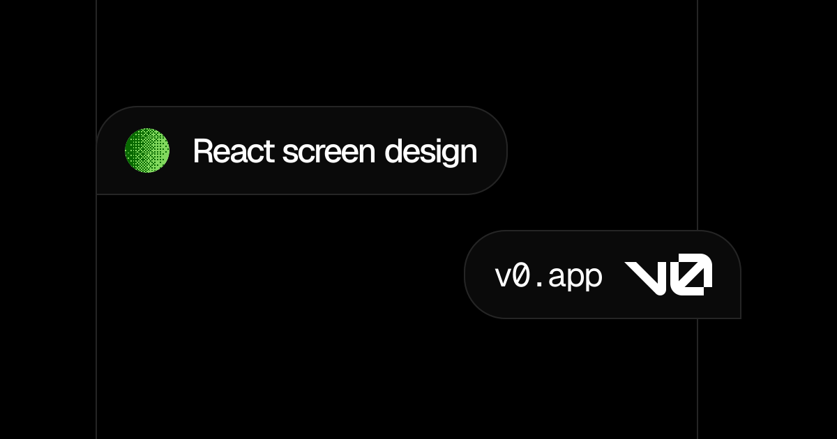 React screen design - v0 by Vercel