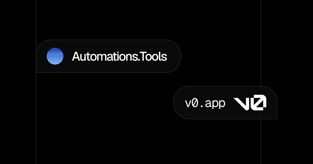 Automations.Tools - v0 by Vercel