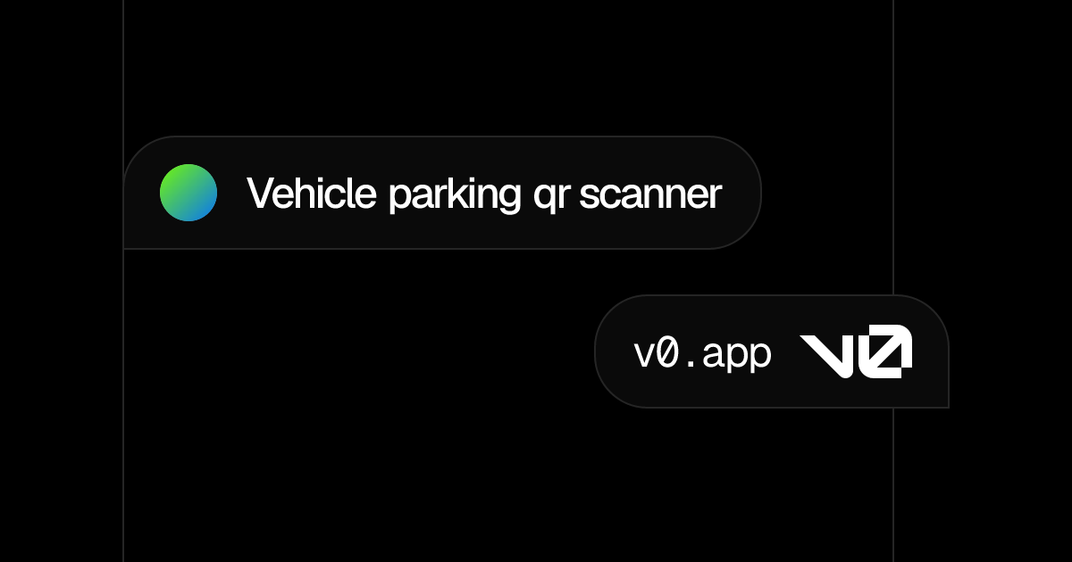 Vehicle parking qr scanner - v0 by Vercel