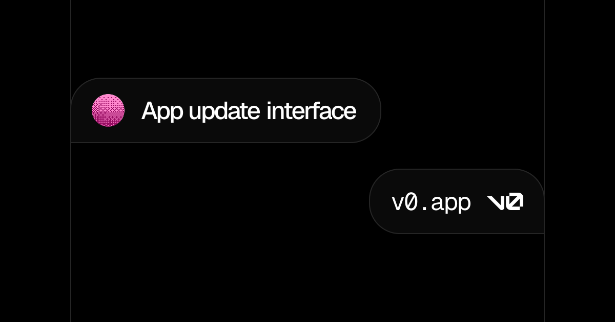 App update interface - v0 by Vercel