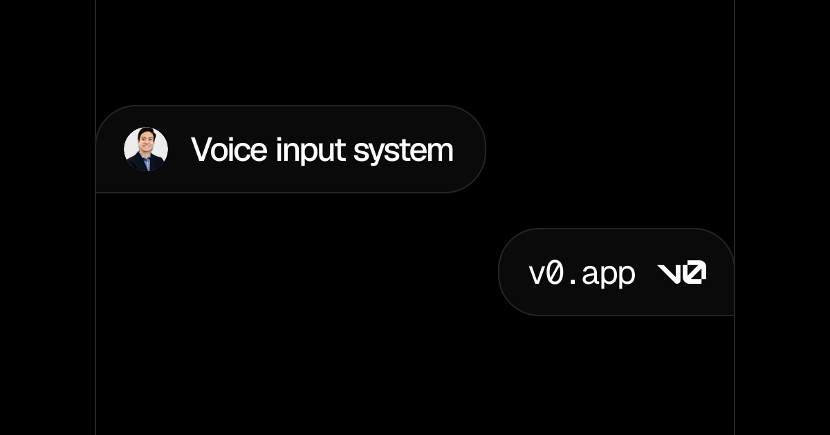 Voice input system - v0 by Vercel