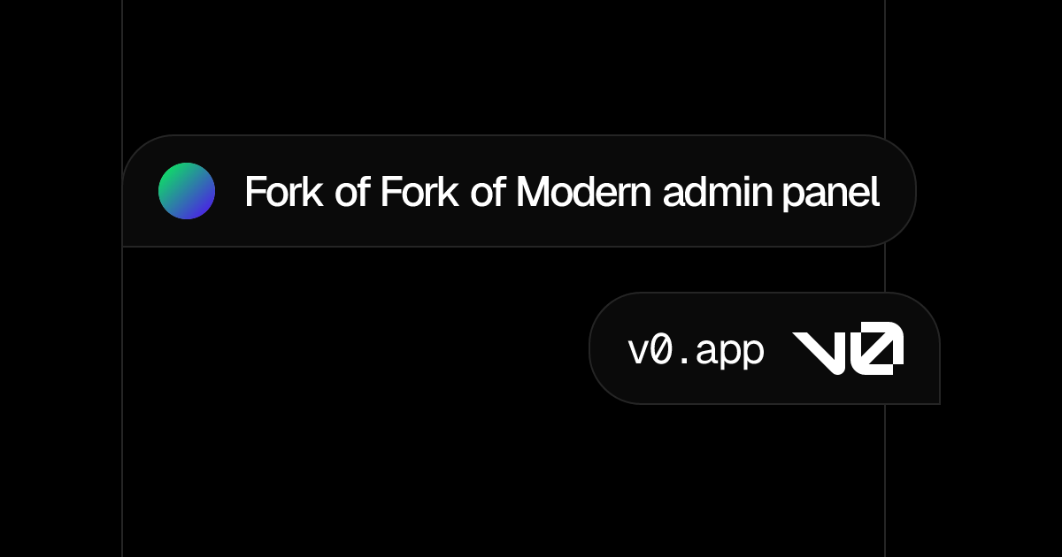 Fork of Fork of Modern admin panel - v0 by Vercel