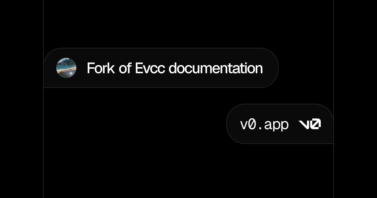 Fork of Evcc documentation - v0 by Vercel