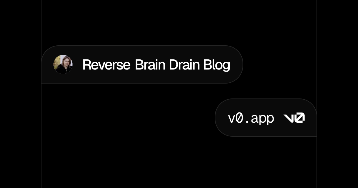 Reverse Brain Drain Blog - v0 by Vercel