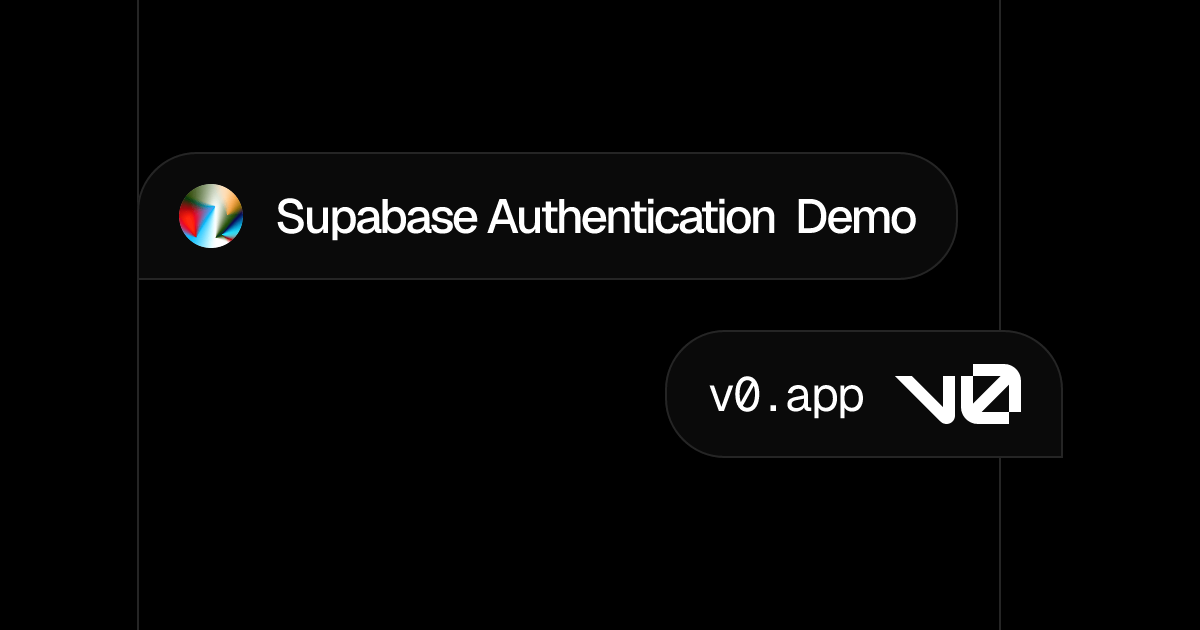 Supabase Authentication Demo - v0 by Vercel