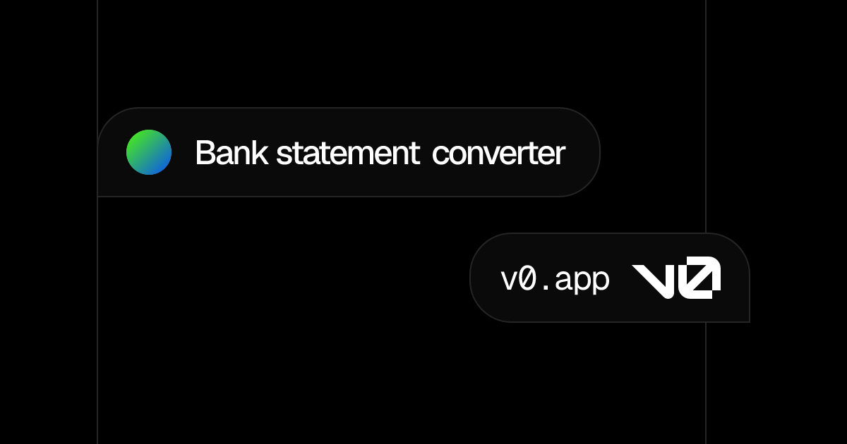Bank statement converter - v0 by Vercel
