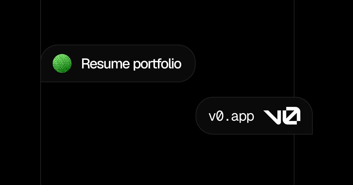 Resume portfolio - v0 by Vercel