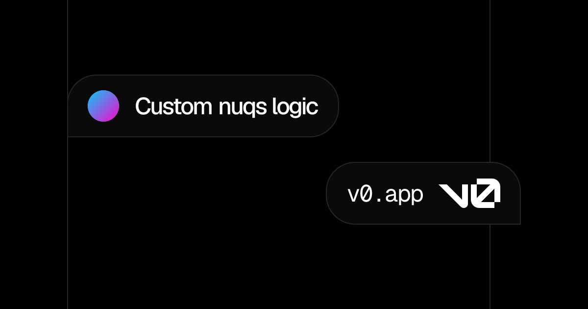 Custom nuqs logic - v0 by Vercel