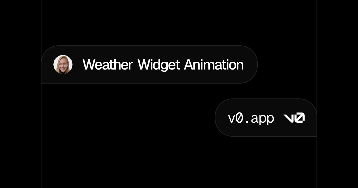 Weather Widget Animation - v0 by Vercel