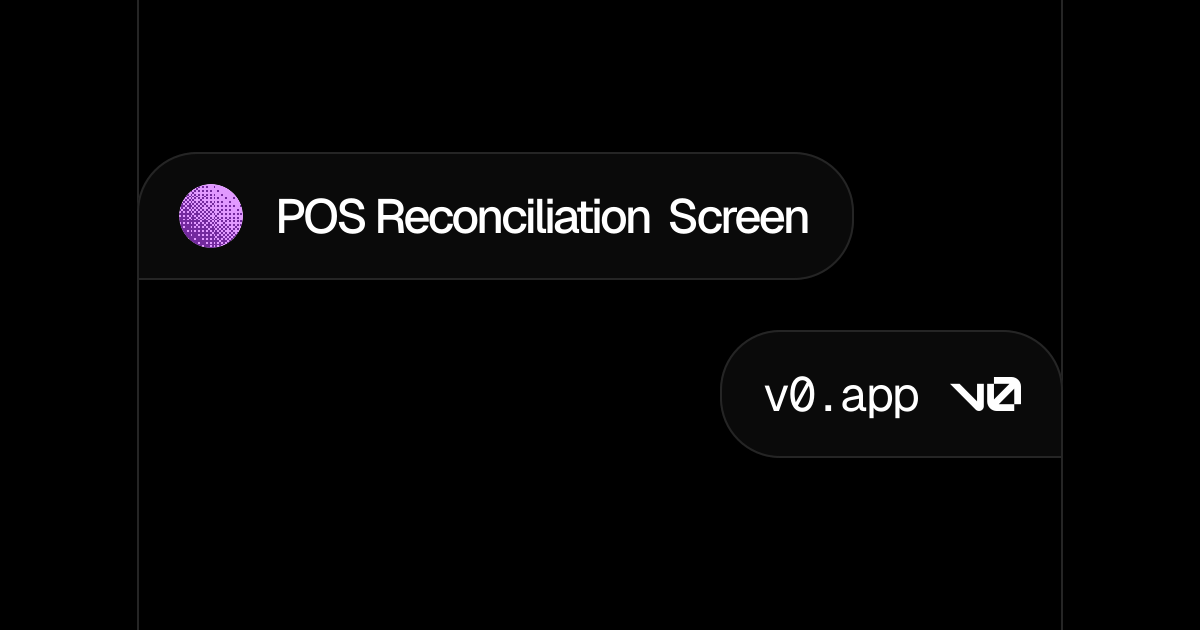 POS Reconciliation Screen - v0 by Vercel