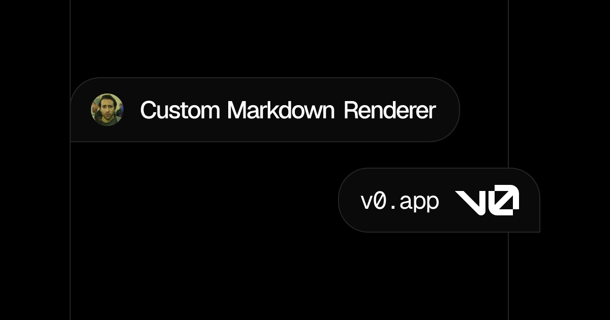 Custom Markdown Renderer - v0 by Vercel