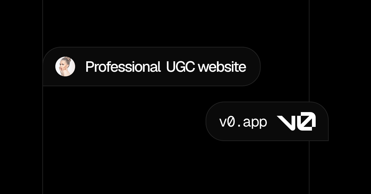 Professional UGC website - v0 by Vercel