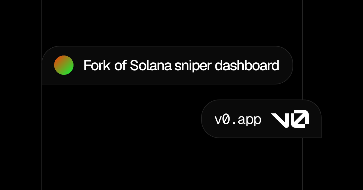 Fork of Solana sniper dashboard - v0 by Vercel