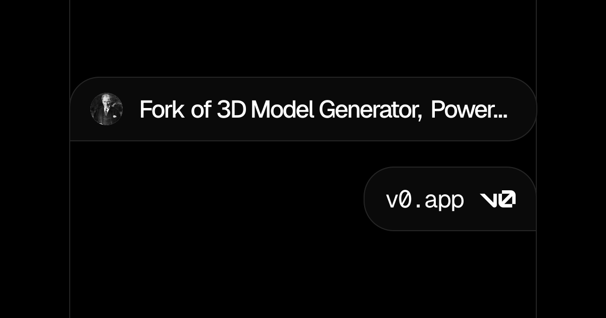 Fork of 3D Model Generator, Powered by Hyper3D Rodin - v0 by Vercel