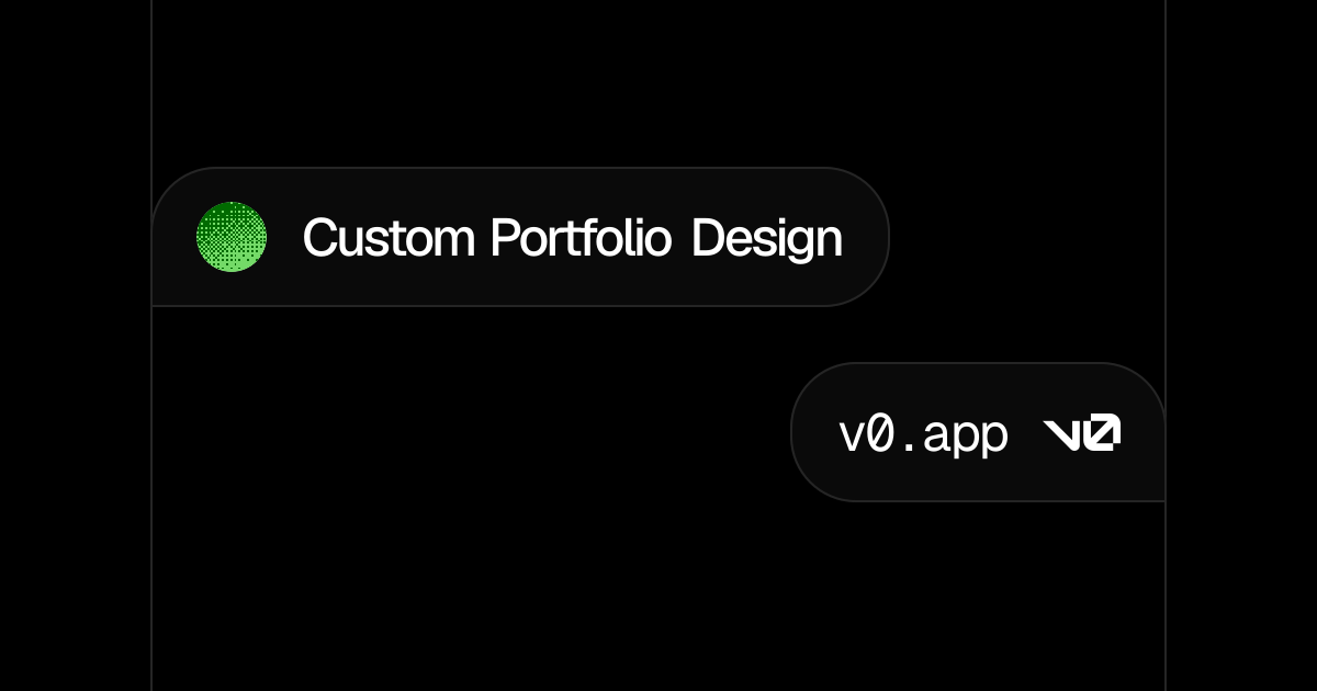 Custom Portfolio Design - v0 by Vercel