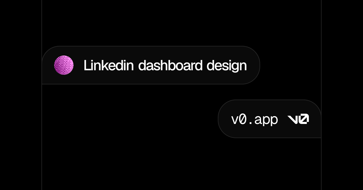 Linkedin dashboard design - v0 by Vercel