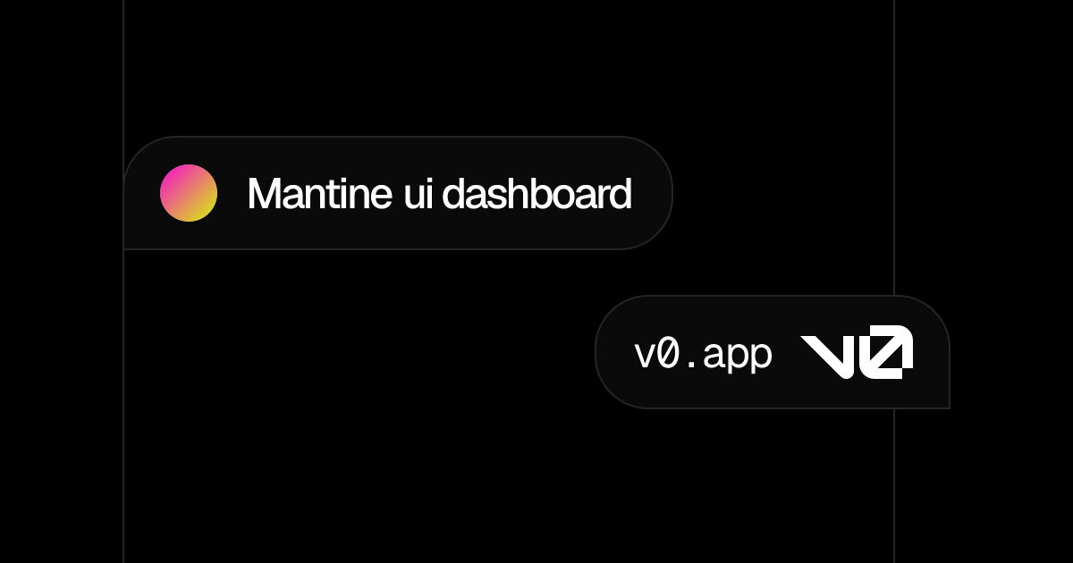 Mantine ui dashboard - v0 by Vercel