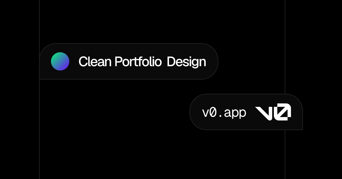 Clean Portfolio Design - v0 by Vercel
