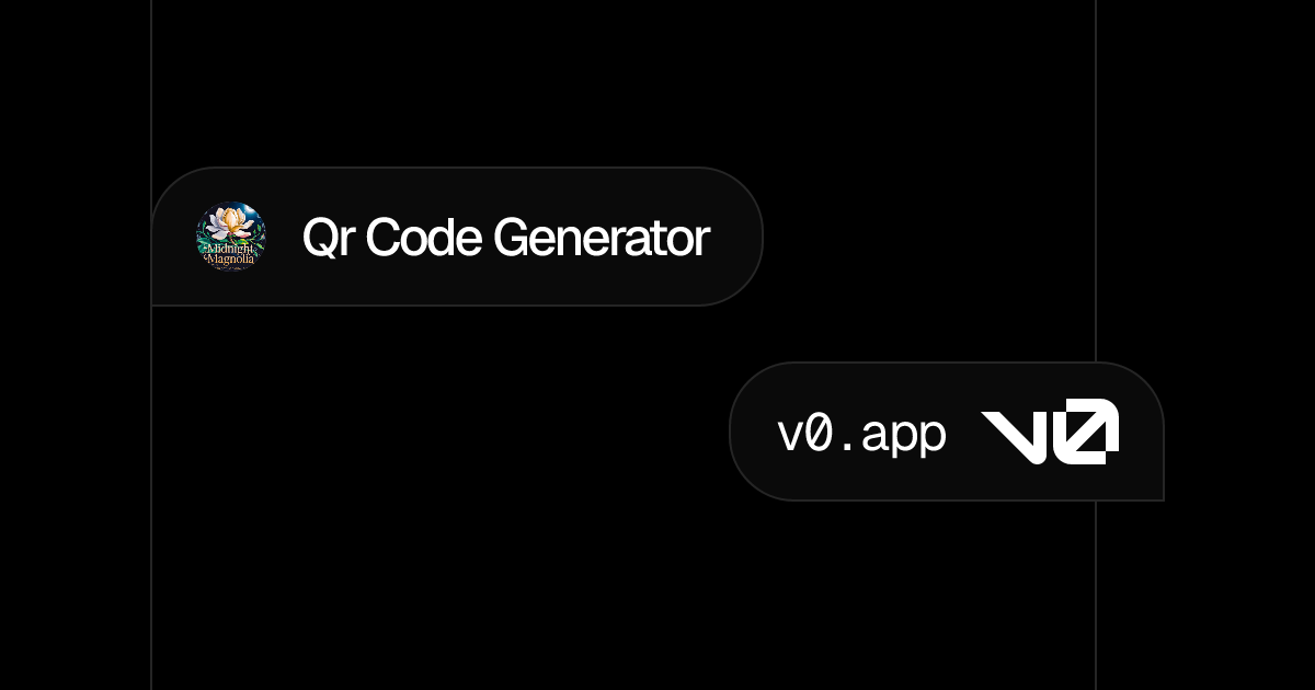Qr Code Generator - v0 by Vercel