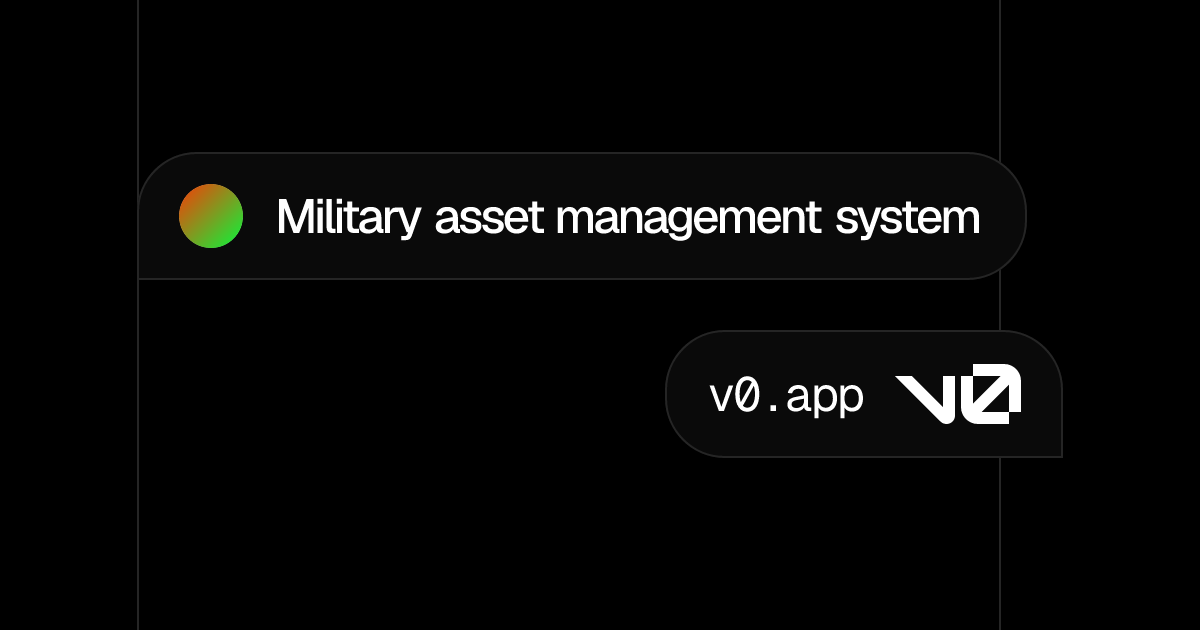 Military asset management system - v0 by Vercel