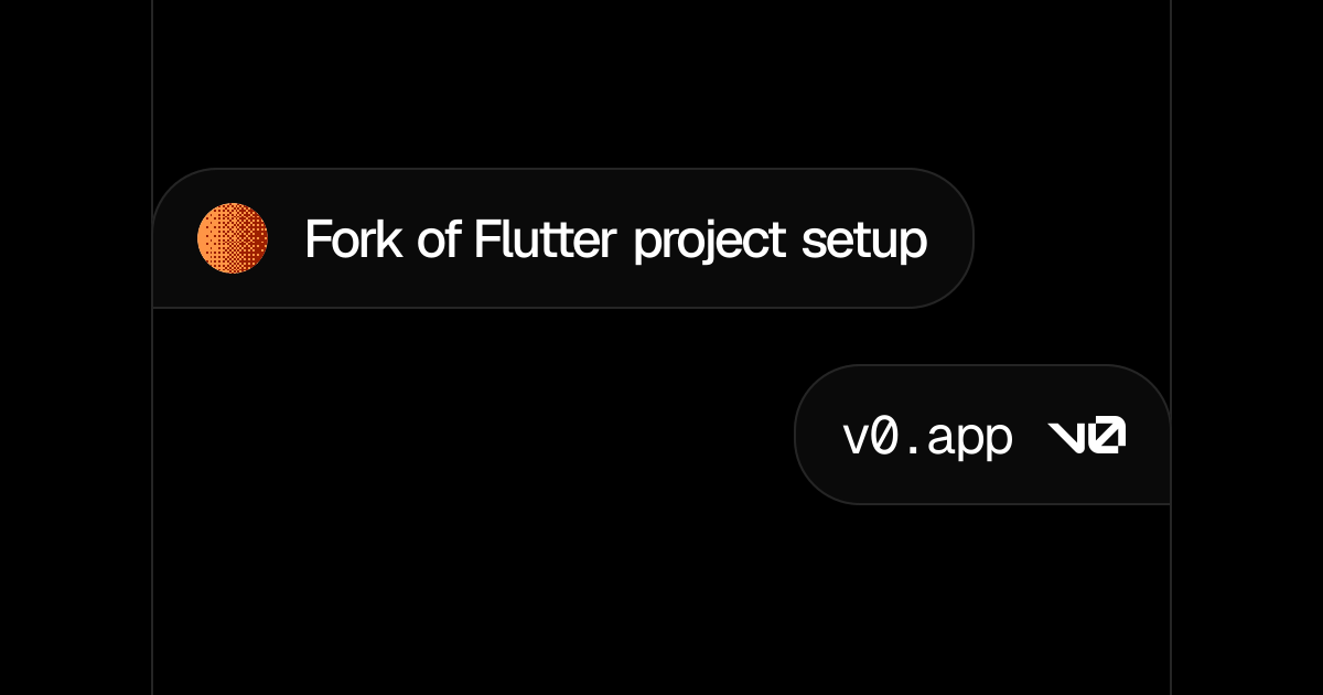 Fork of Flutter project setup - v0 by Vercel