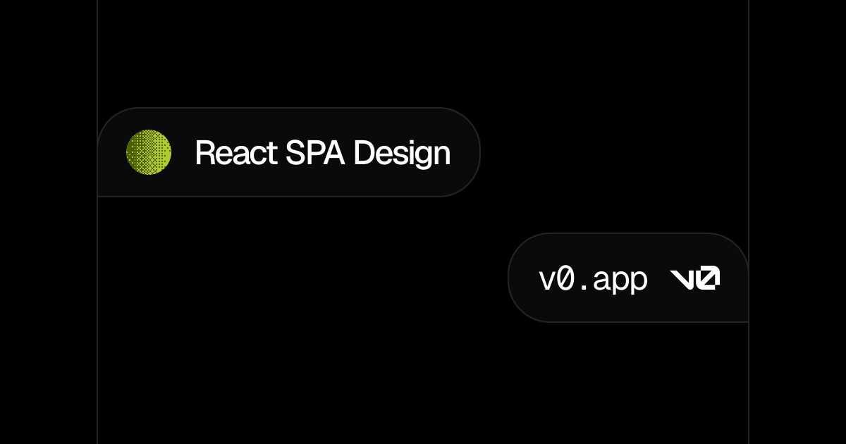 React SPA Design - v0 by Vercel