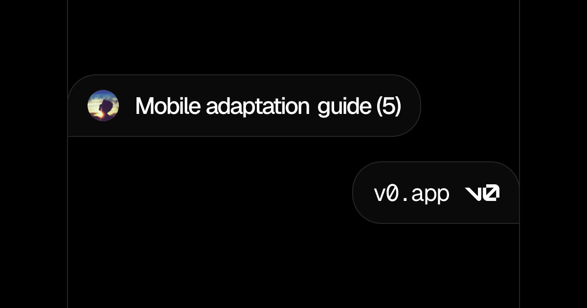 Mobile adaptation guide (5) - v0 by Vercel