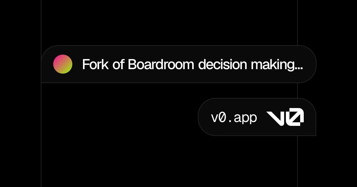Fork of Boardroom decision making system - v0 by Vercel