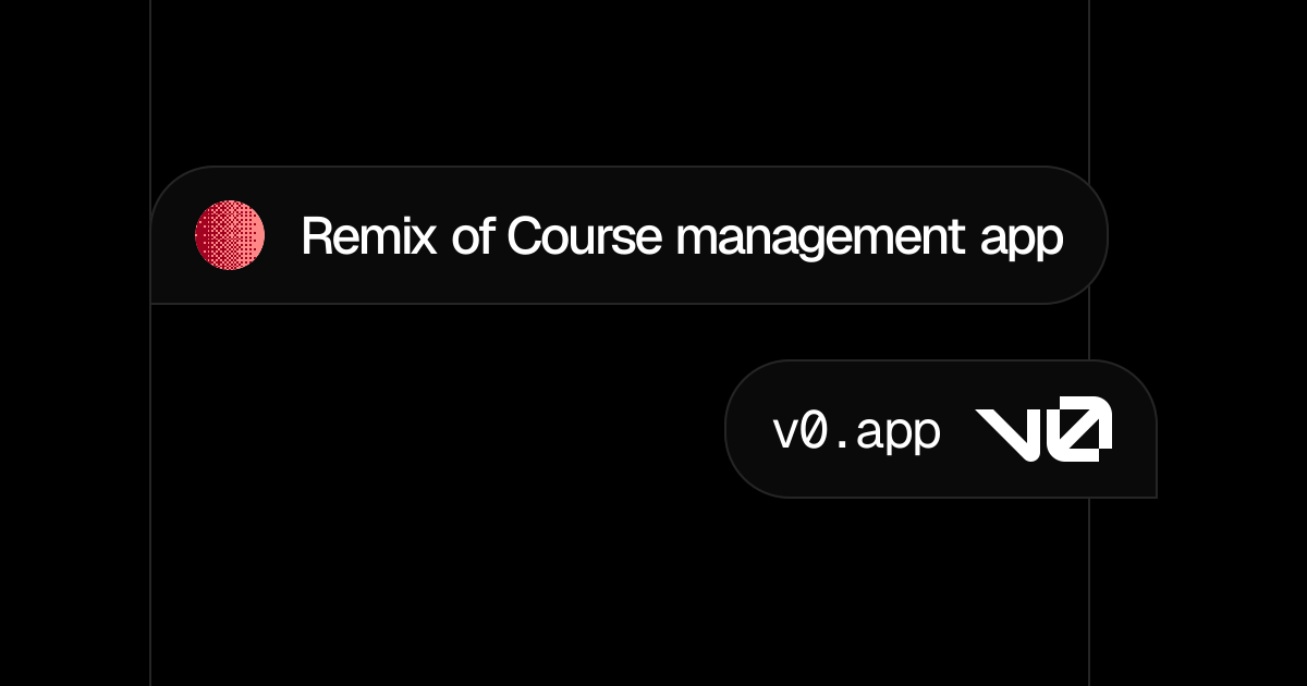 Remix of Course management app - v0 by Vercel