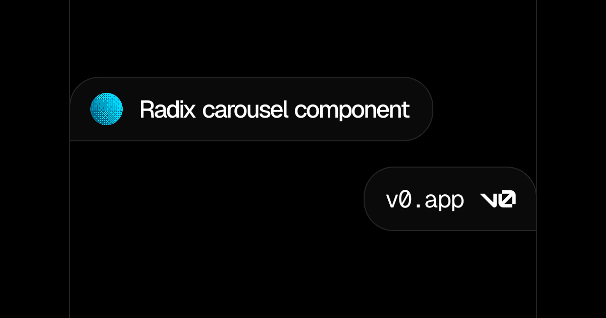 Radix carousel component - v0 by Vercel
