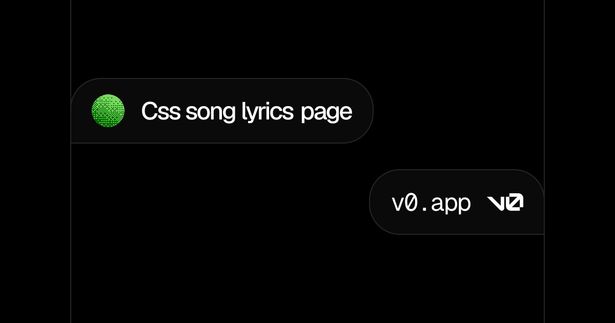 Css song lyrics page - v0 by Vercel