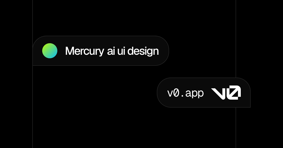 Mercury ai ui design - v0 by Vercel