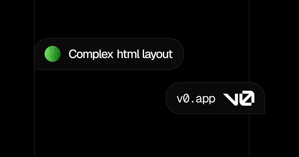 Complex html layout - v0 by Vercel