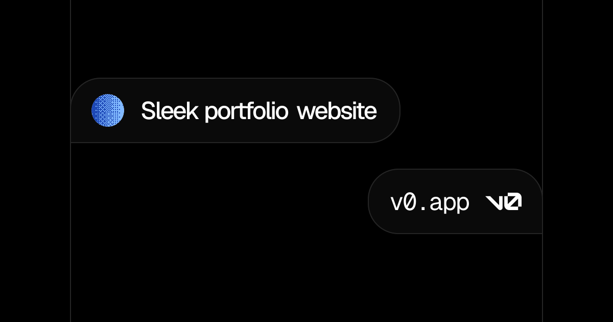 Sleek portfolio website - v0 by Vercel