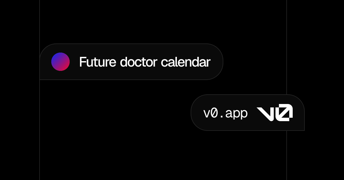 Future doctor calendar - v0 by Vercel
