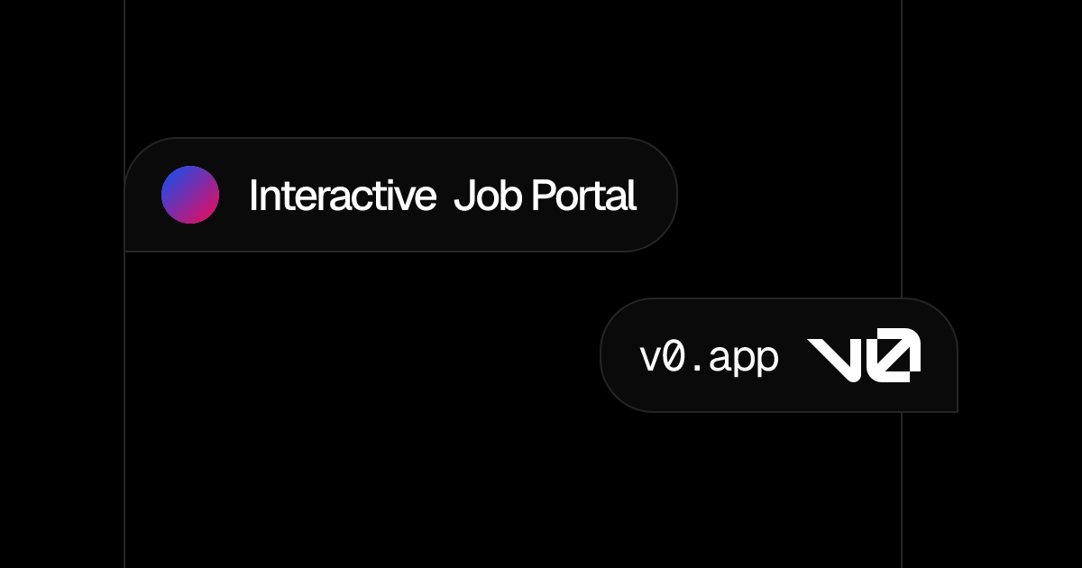Interactive Job Portal - v0 by Vercel