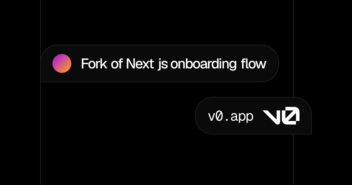 Fork of Next js onboarding flow - v0 by Vercel